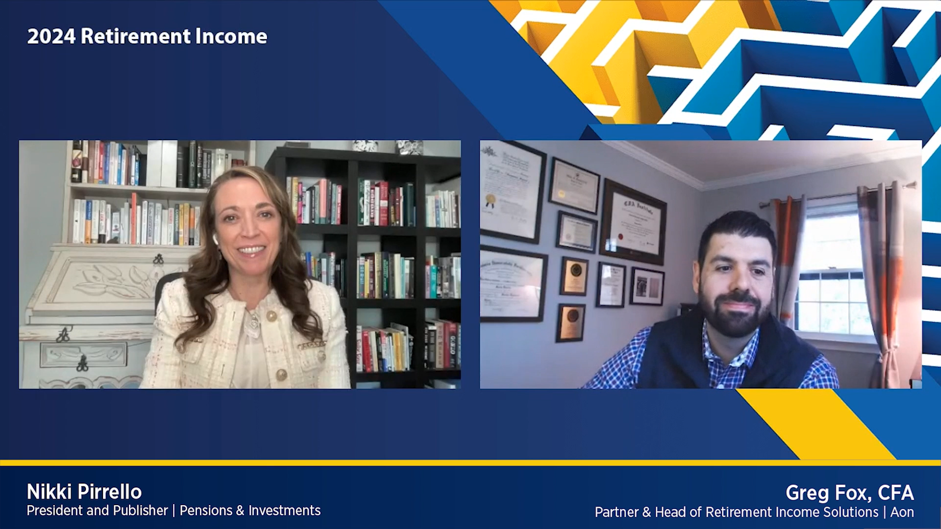 Greg Fox, Aon | 2024 Retirement Income Video from Pensions & Investments