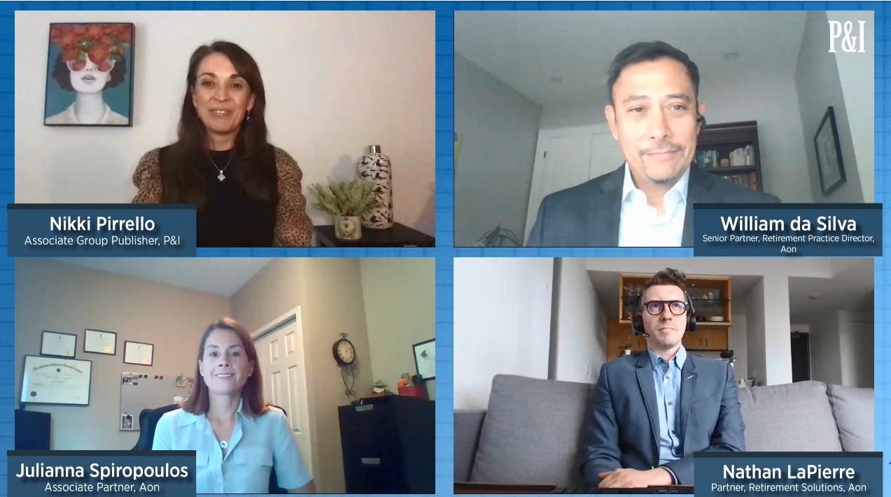 William da Silva, Nathan LaPierre and Julianna Spiropoulos of Aon ...