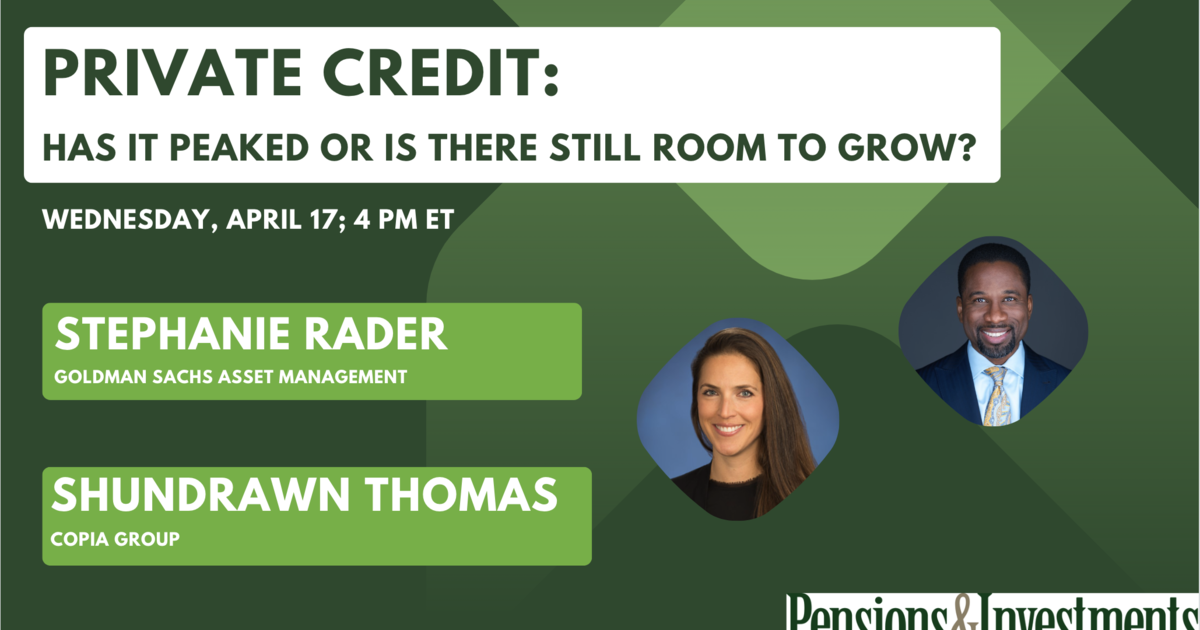 LIVE NOW: Join P&I on private credit with Shundrawn Thomas, Stephanie ...